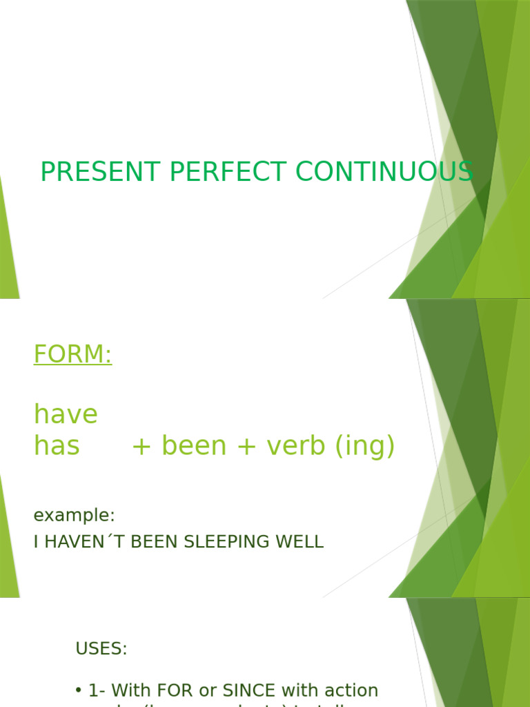 Present Perfect Continuous | PDF