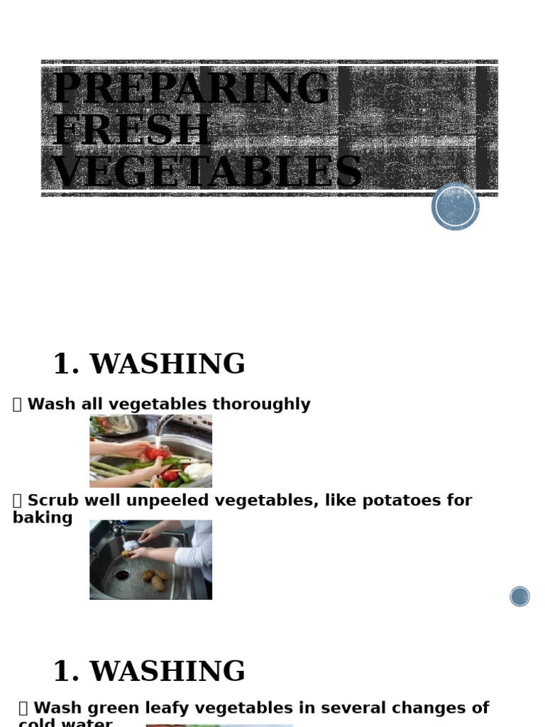 Fresh Vegetable Preparation Guide | PDF | Cooking, Food & Wine ...