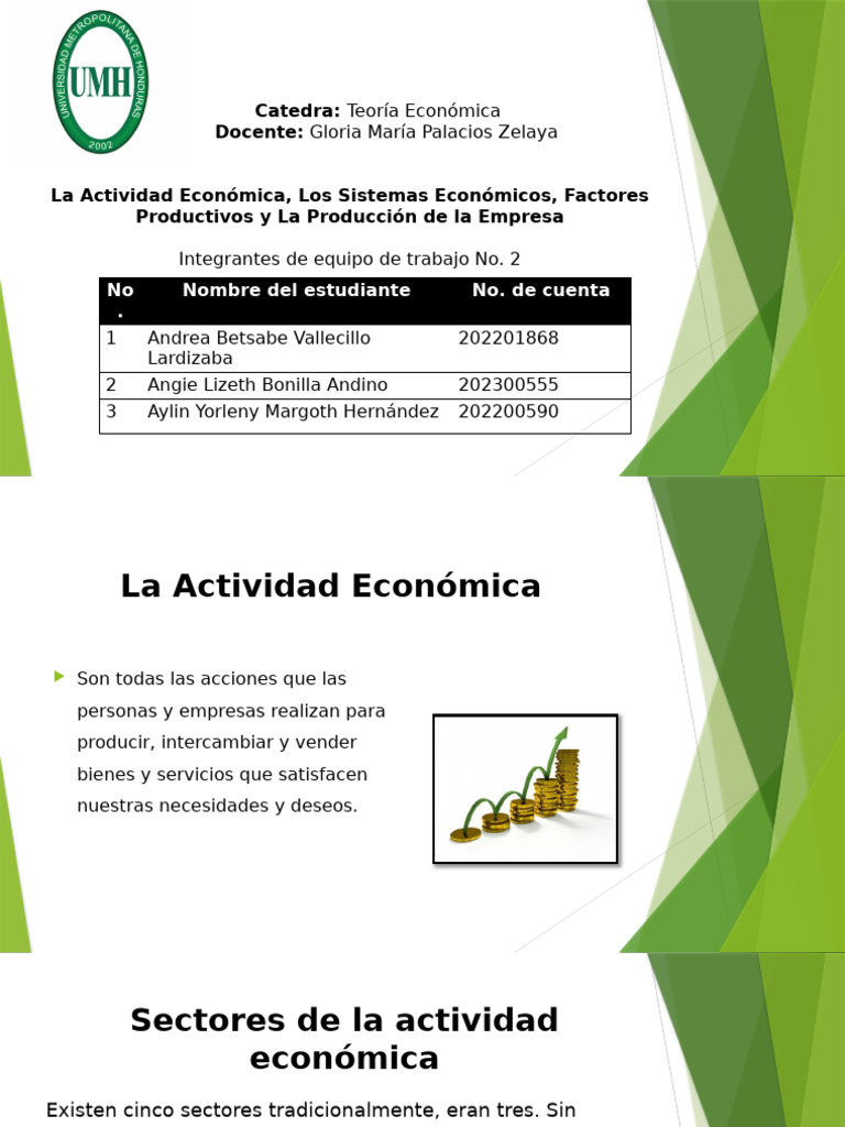 La Actividad Economica, B) Los Sistemas Economicos, Agentes Economicos ...