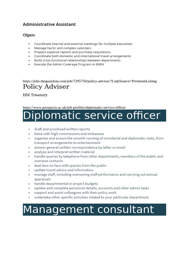 Administrative Assistant | PDF | Consultant