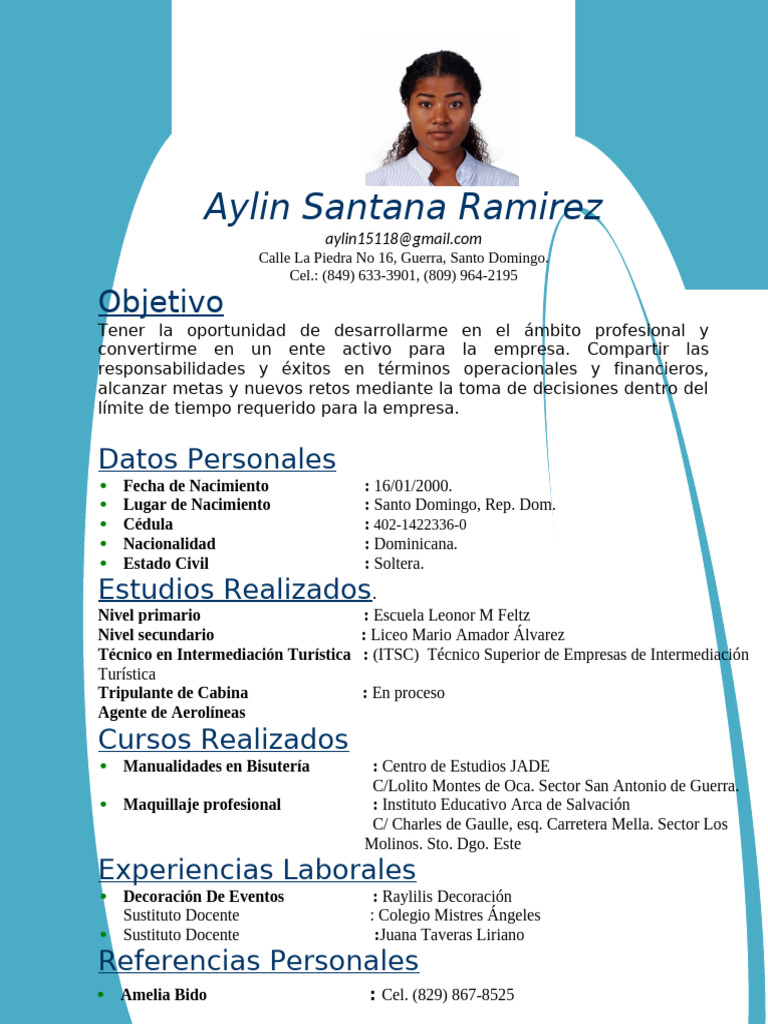 Aylin Santana Ramirez: Objetivo | PDF