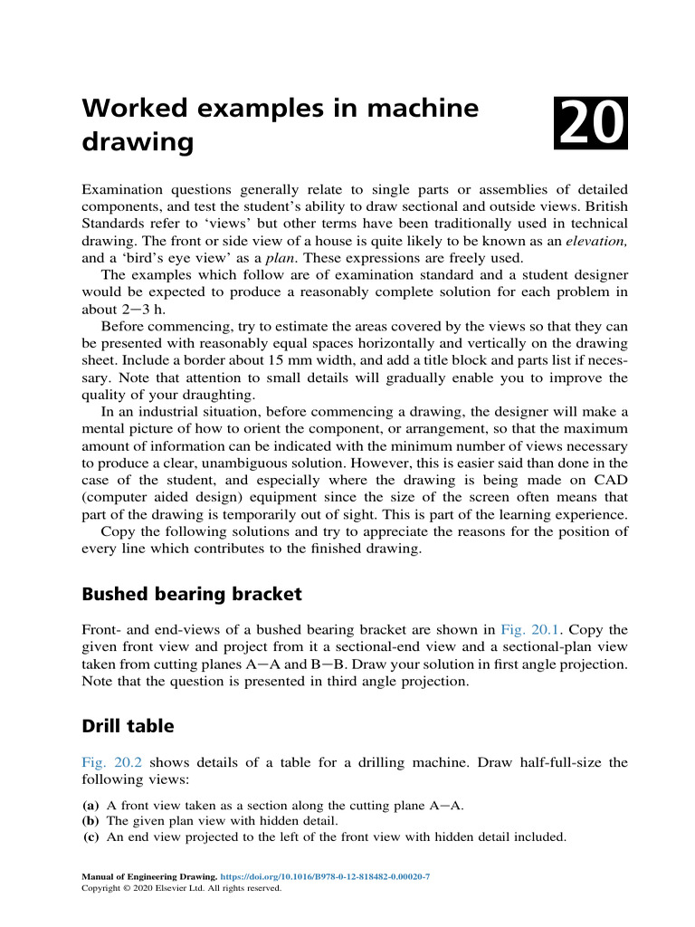 20 Worked Examples in Machine Drawing 2020 Manual of Engineering ...