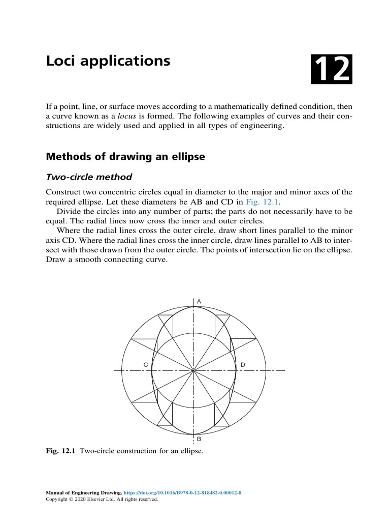 12 Loci Applications 2020 Manual of Engineering Drawing | PDF | Ellipse ...