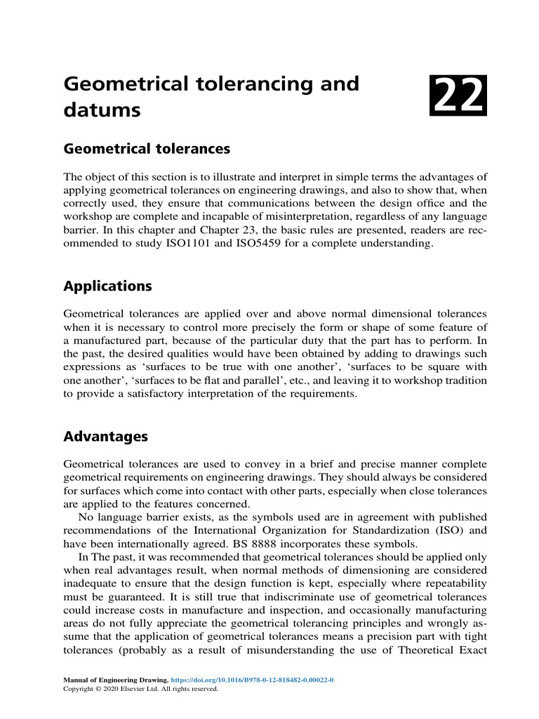 22 Geometrical Tolerancing and Datums 2020 Manual of Engineering Drawing | PDF | Rotation ...
