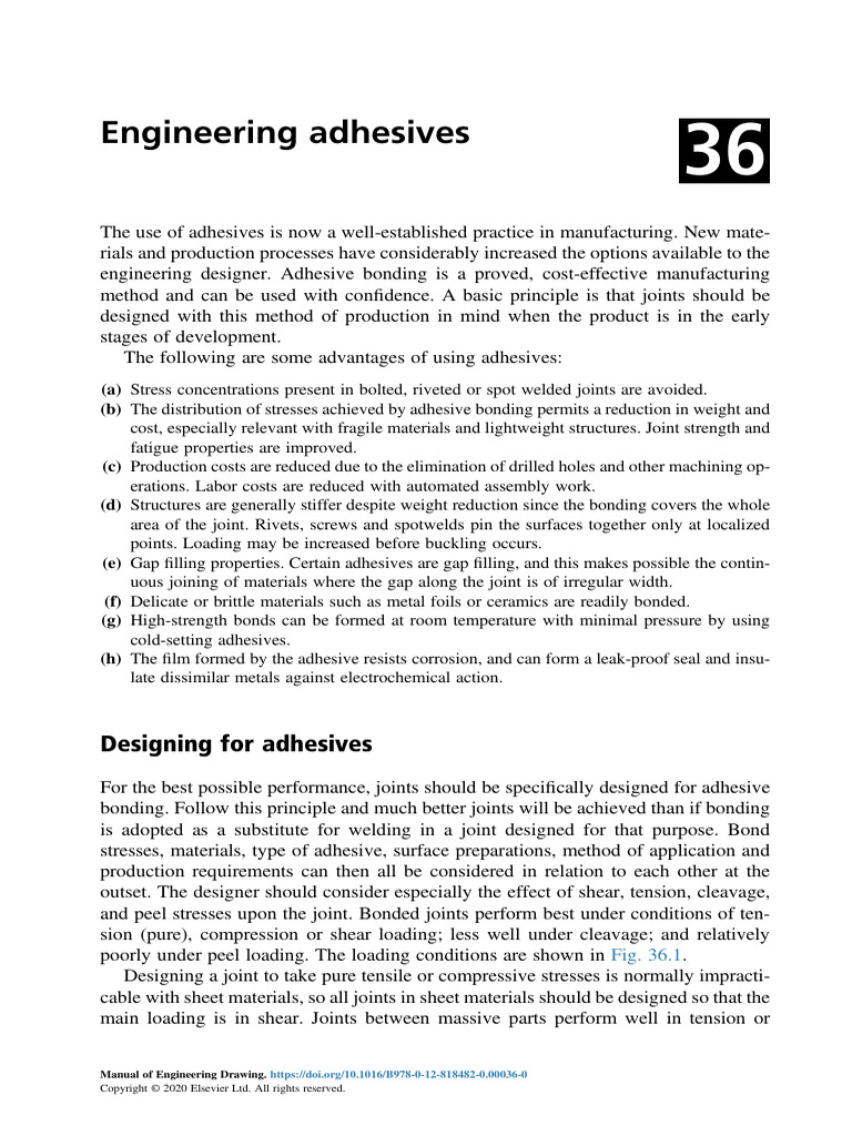 36 Engineering Adhesives 2020 Manual of Engineering Drawing | PDF ...