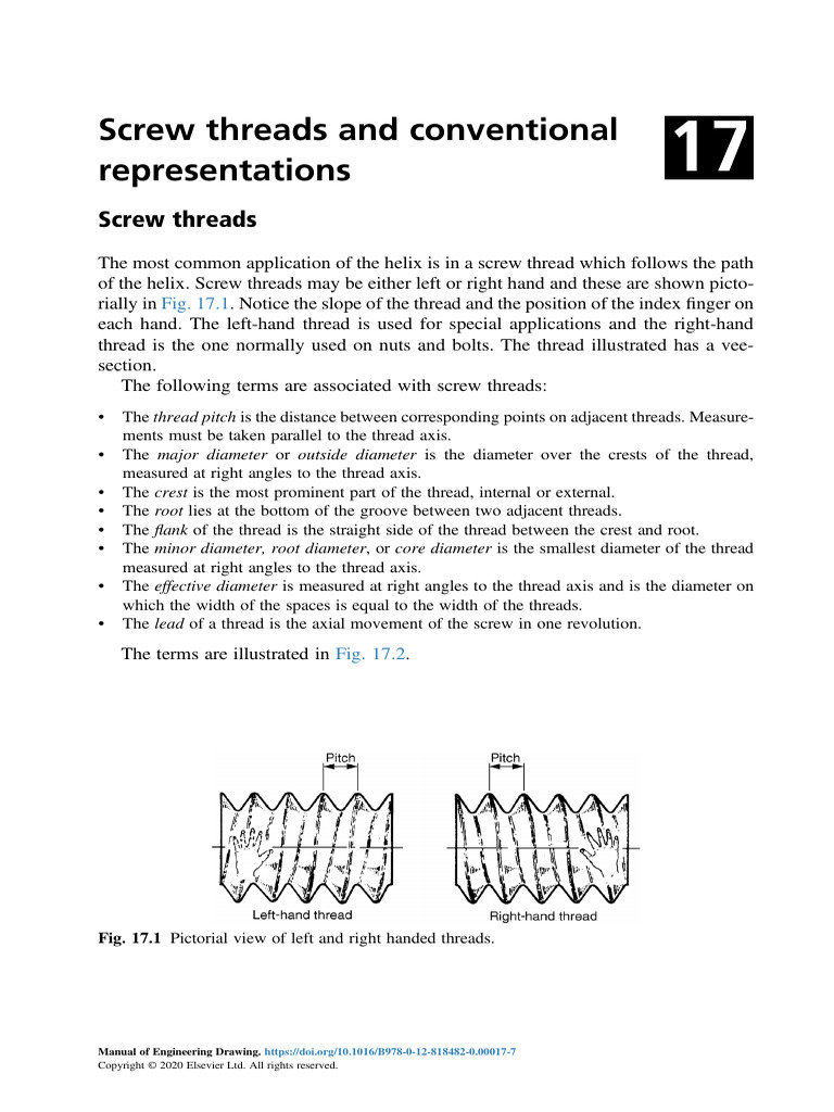 17 Screw Threads and Conventional Represent 2020 Manual of Engineering ...