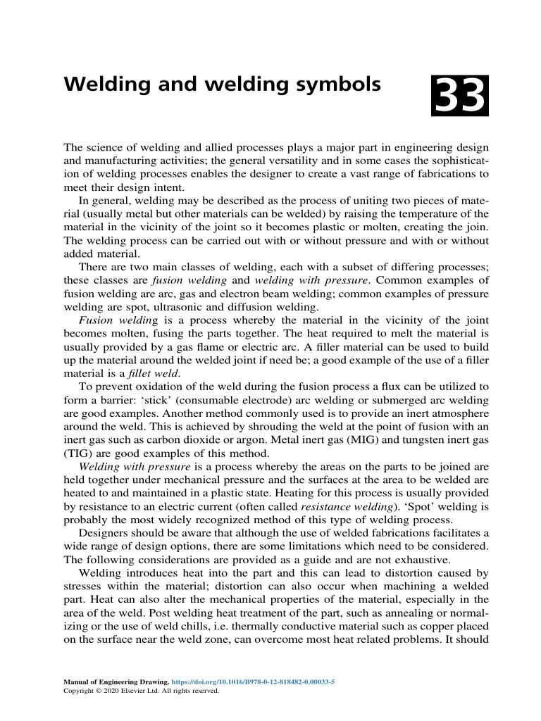 33 Welding and Welding Symbols 2020 Manual of Engineering Drawing | PDF ...