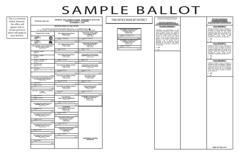 Baldwin Sample Ballot | PDF | Republican Party (United States ...