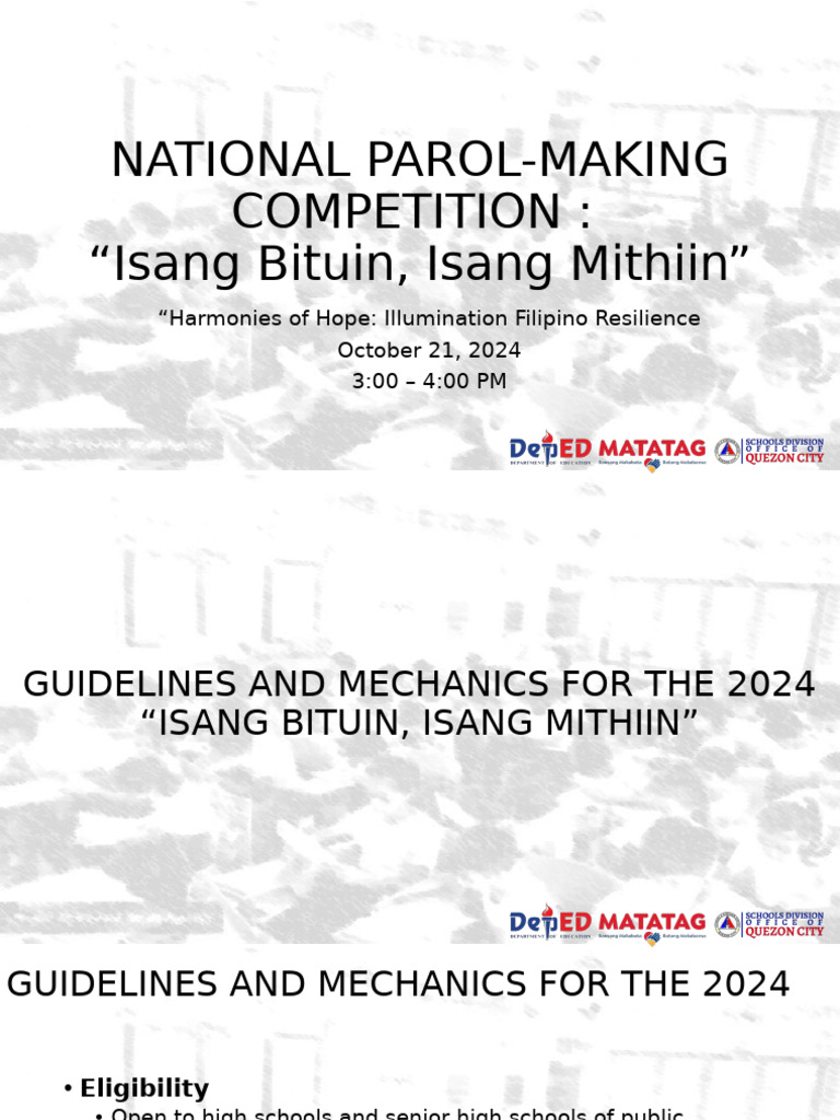 National Parol Making Competition | PDF