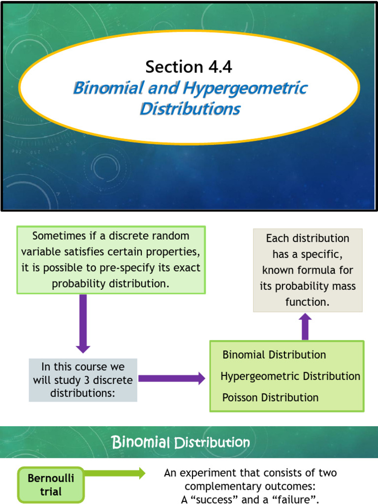 Sec 4.4 Part 1 - Binomial Distribution | PDF | Probability Distribution ...