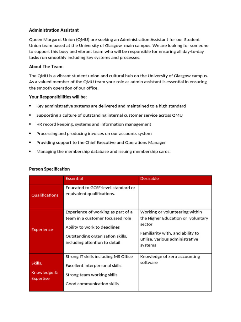 Admin Assistant for Student Union | PDF | Social Psychology