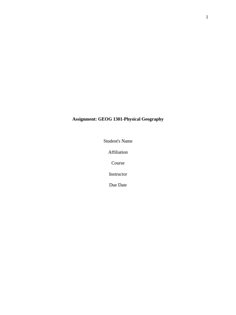 GEOG 1301.edited | PDF | Flood | Desert