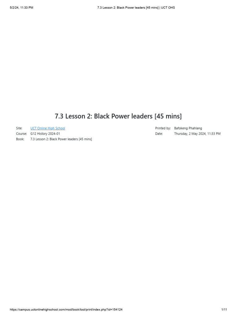 Black Power Leaders: Malcolm X & Carmichael | PDF | Black Power | Malcolm X
