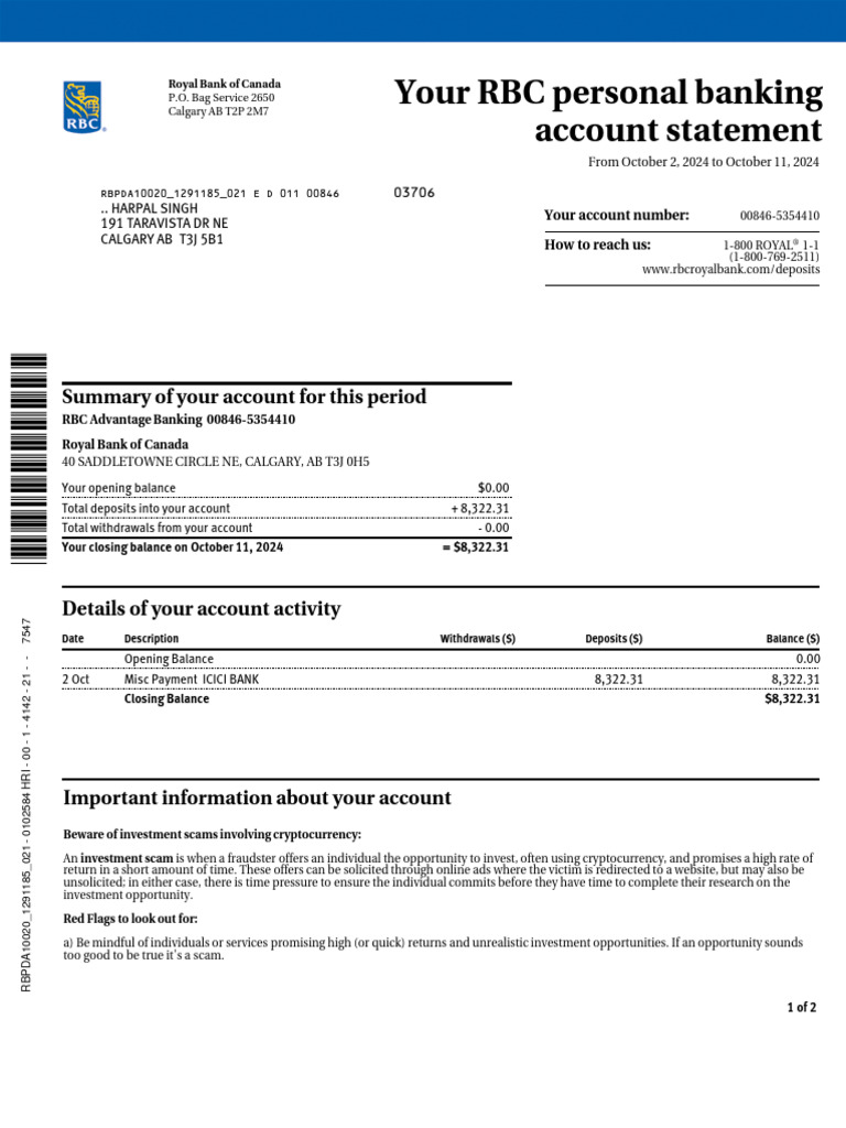 e Statement | PDF | Banking | Financial Services