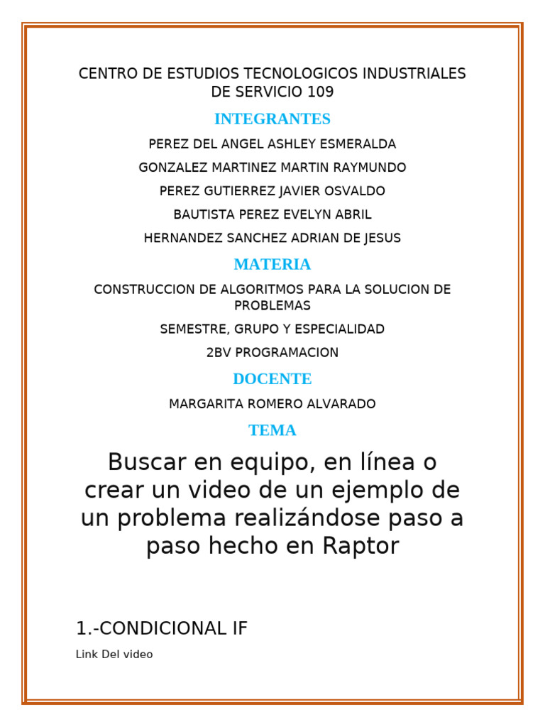 Raptor | PDF | Lenguaje de programación | Programación de computadoras