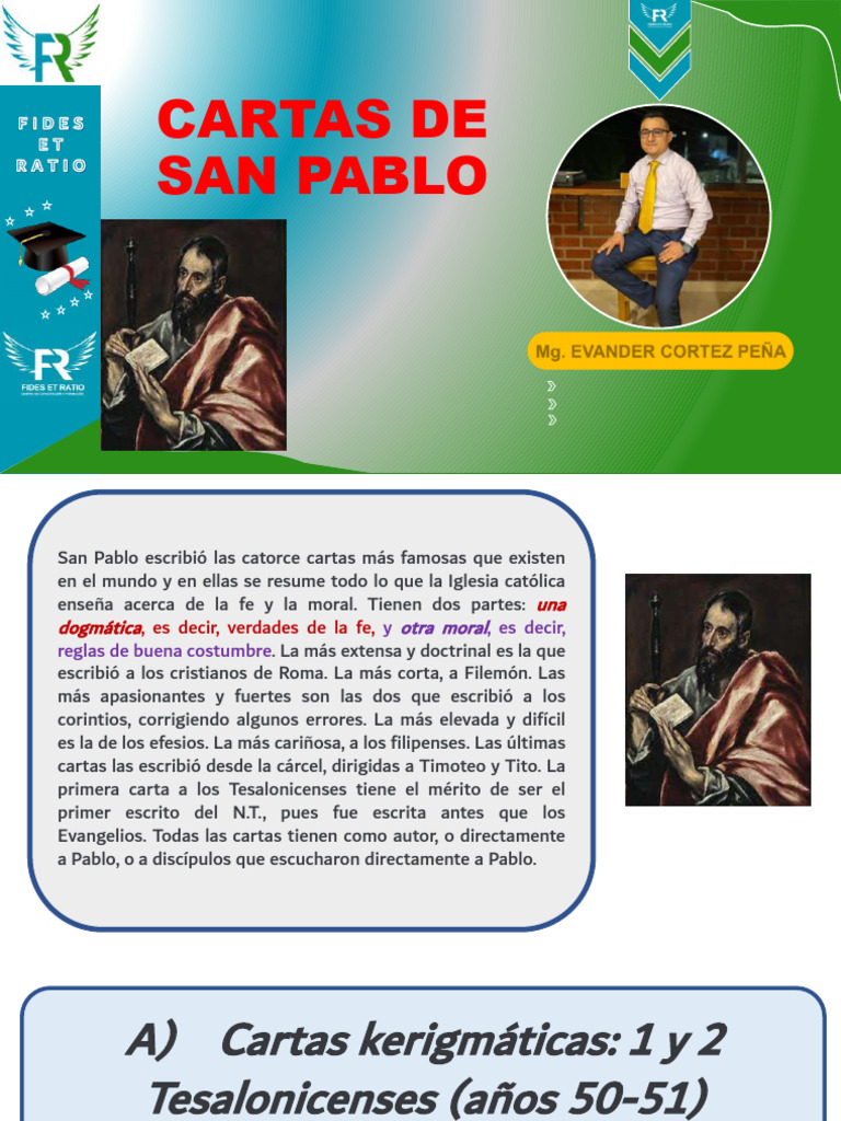 Tema Cartas de Pablo | PDF | Pablo el apóstol | Cristo (título)