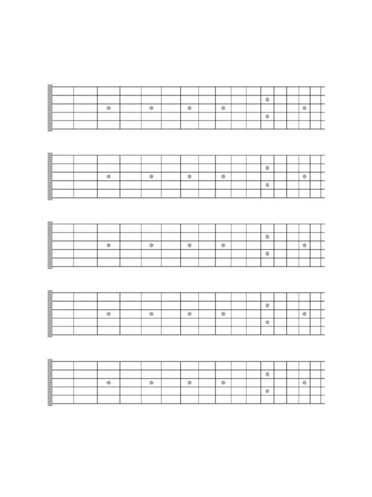 Blank Guitar Fretboard Charts | PDF