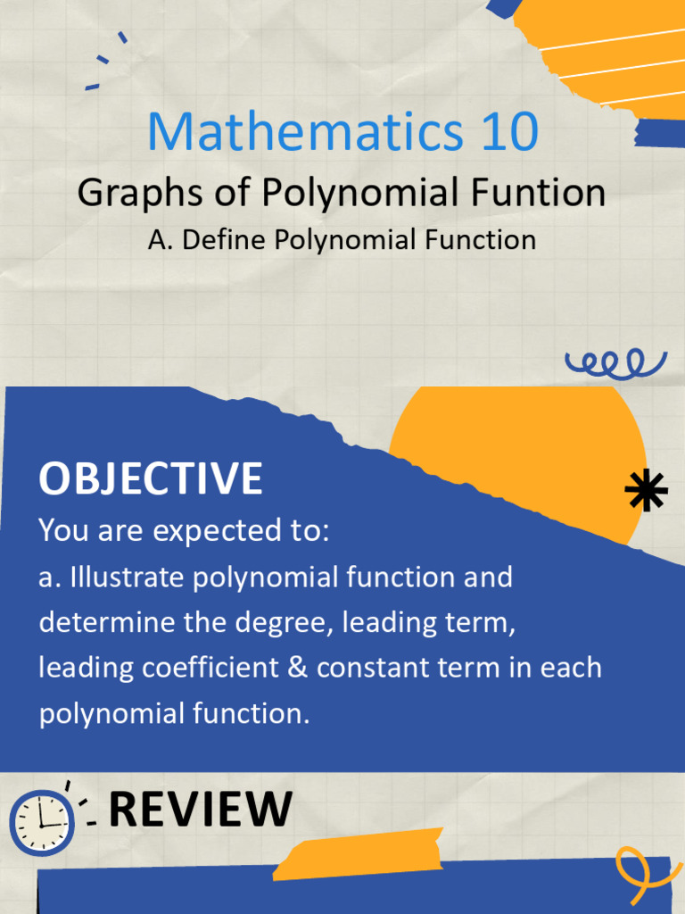 2ND QUARTER Graphs of Polynomial Function | PDF | Polynomial | Variable (Mathematics)
