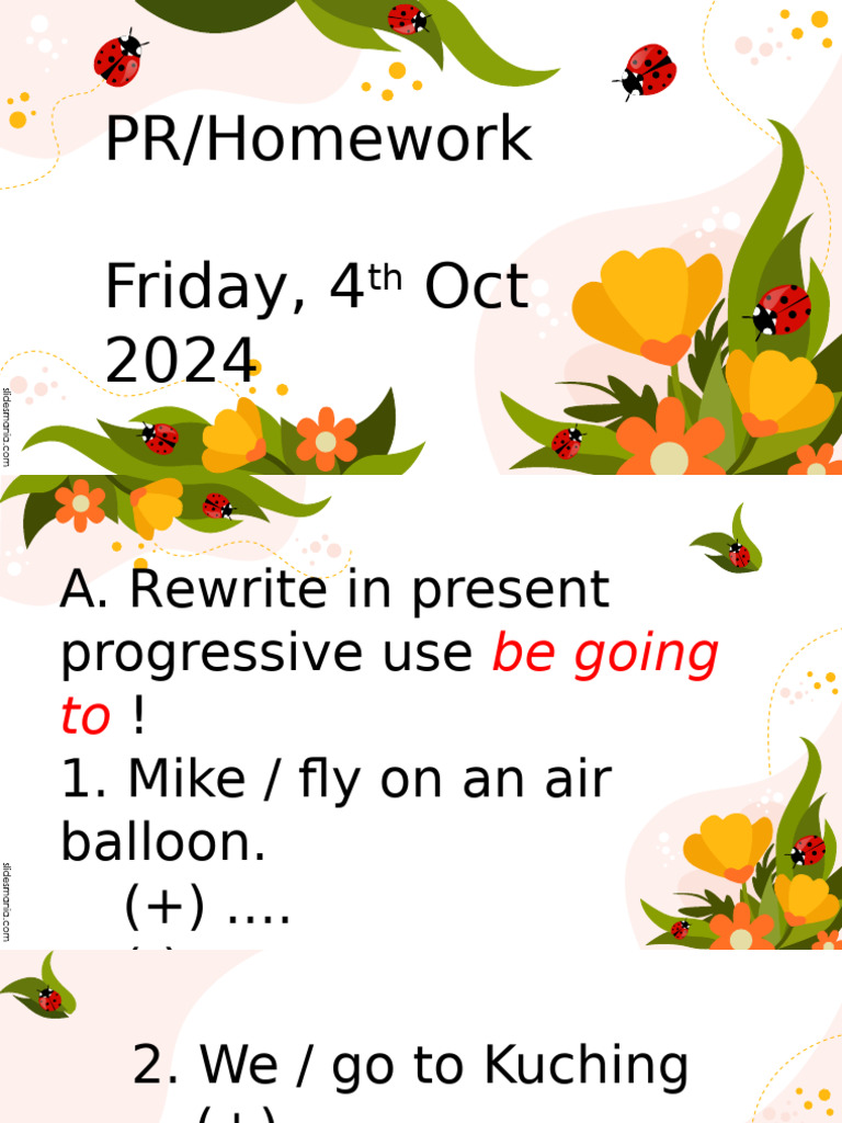 Homework Unit 4. Be Going To | PDF | Language Arts & Discipline