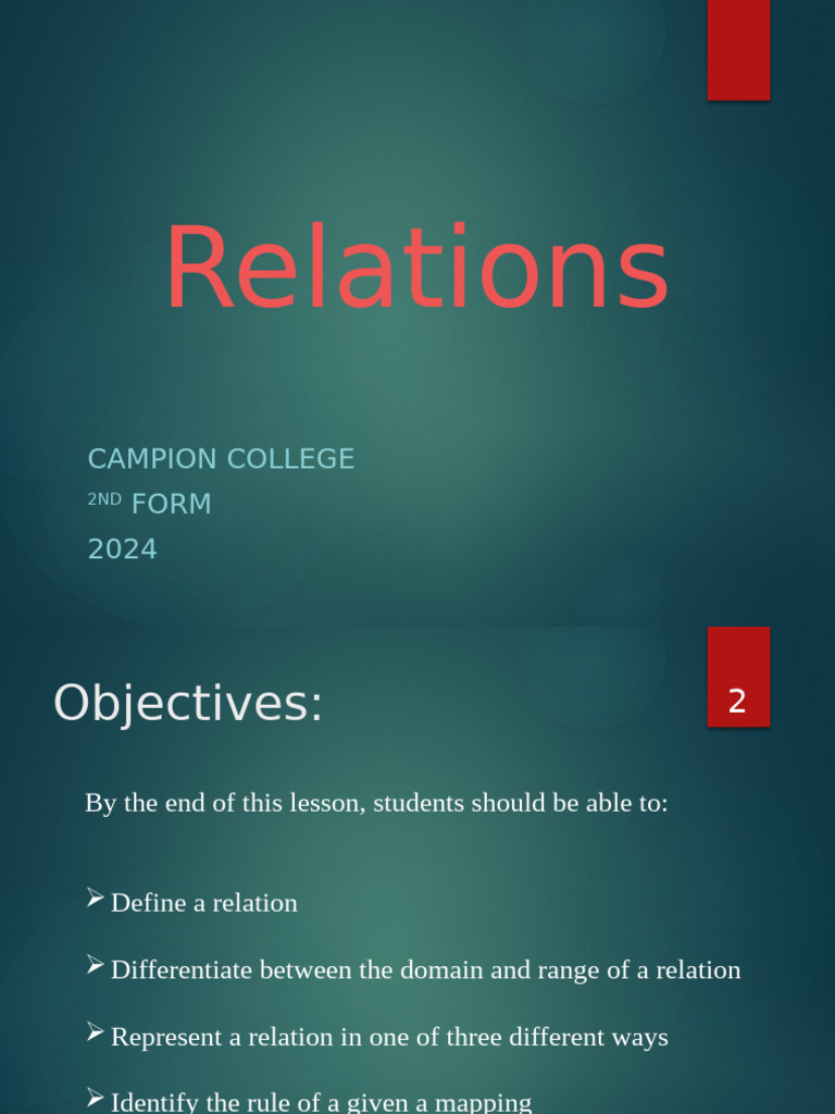 Relations | PDF | Function (Mathematics) | Mathematical Logic Relations | PDF | Function (Mathematics) | Mathematical Logic