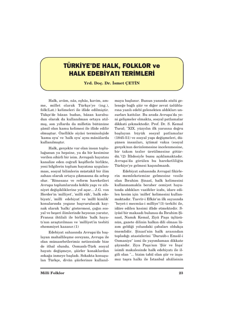 Halk Bilimi Makale 231019 133437 | PDF
