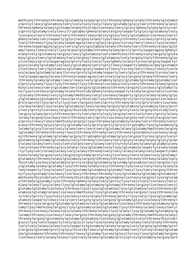 Titin Protein Sequence Analysis | PDF
