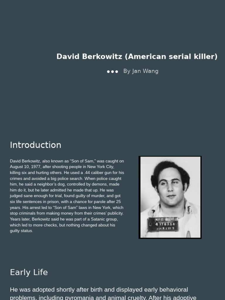 David Berkowitz | PDF | Crimes | Crime & Violence