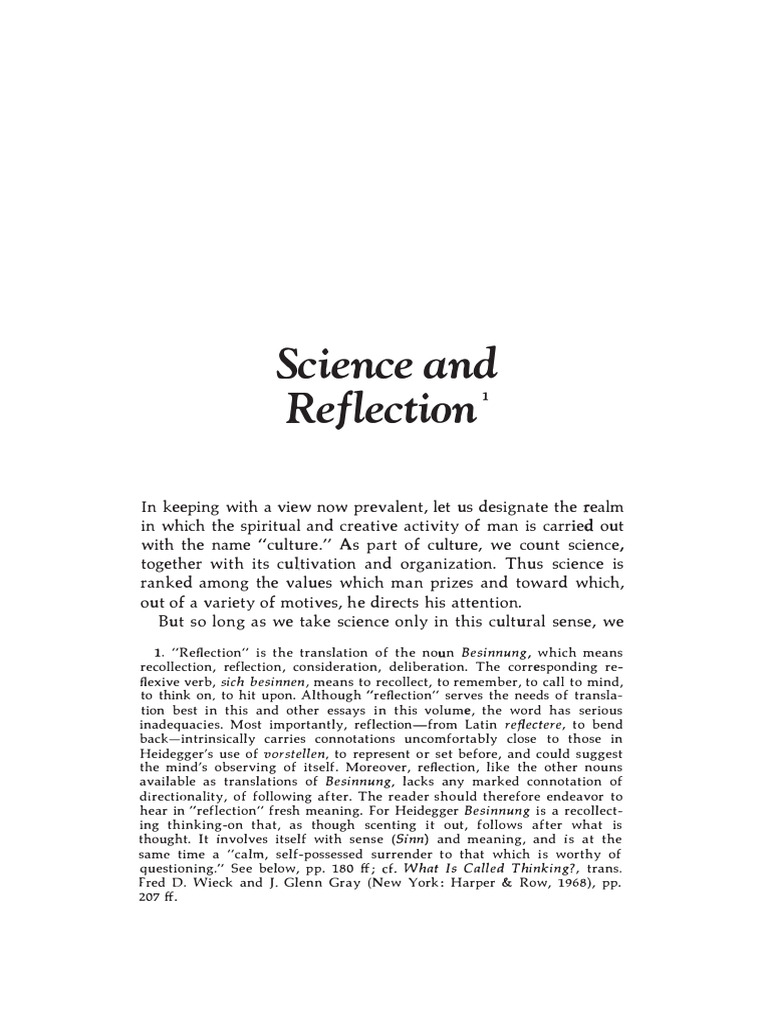 Heidegger Martin The Question Concerning Technology and Other Essays | PDF