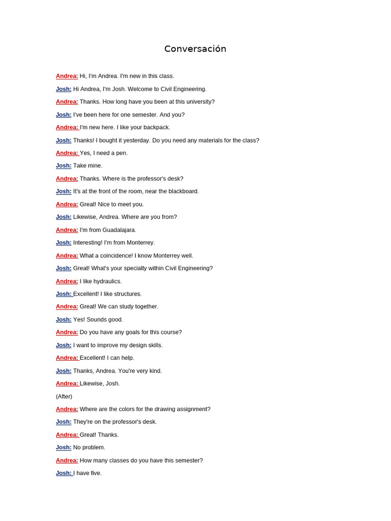 Conversación | PDF