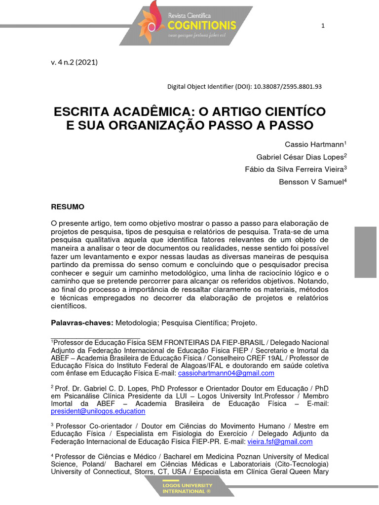 Escrita Academica o Artigo Cientico e Su | PDF | Método científico | Science