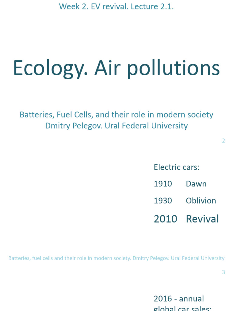 21 - EV Revival. Ecology - Air Pollutions | PDF | Electric Vehicle | Vehicle Technology