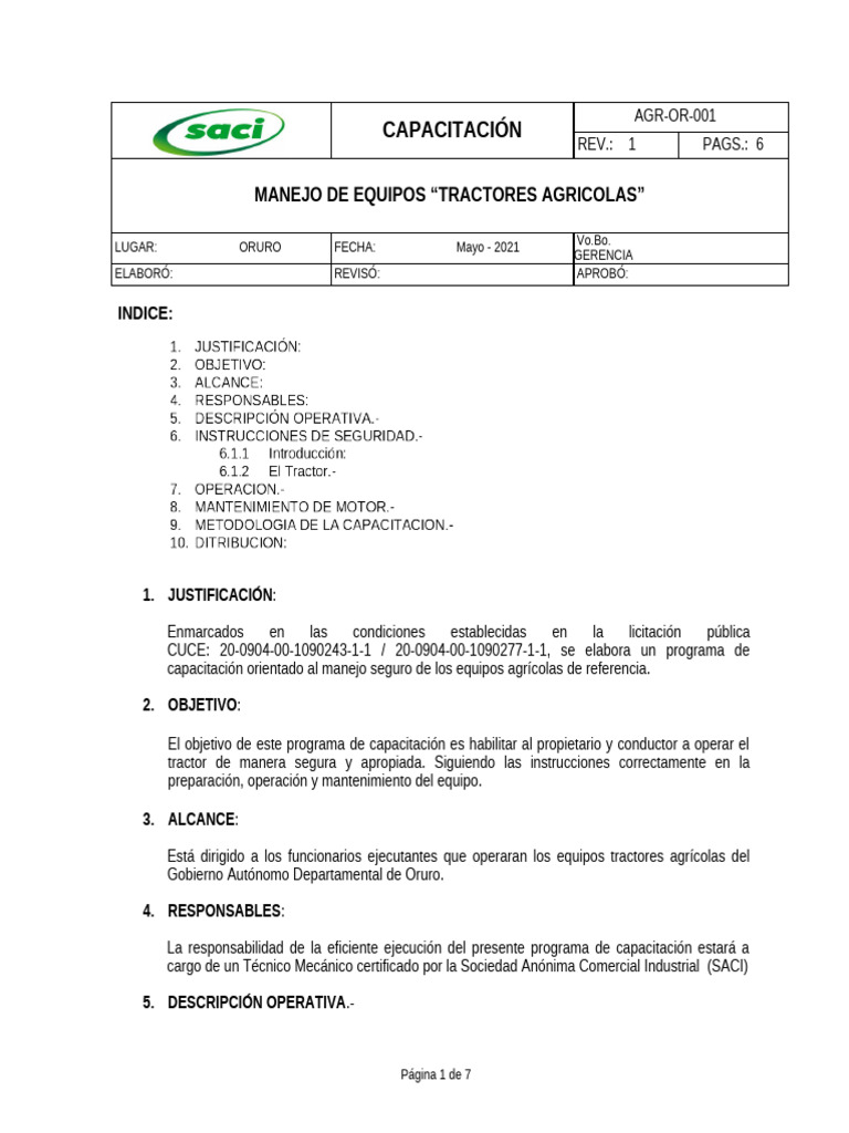 Prog Cap Eq Tract Agr | PDF | Tractor