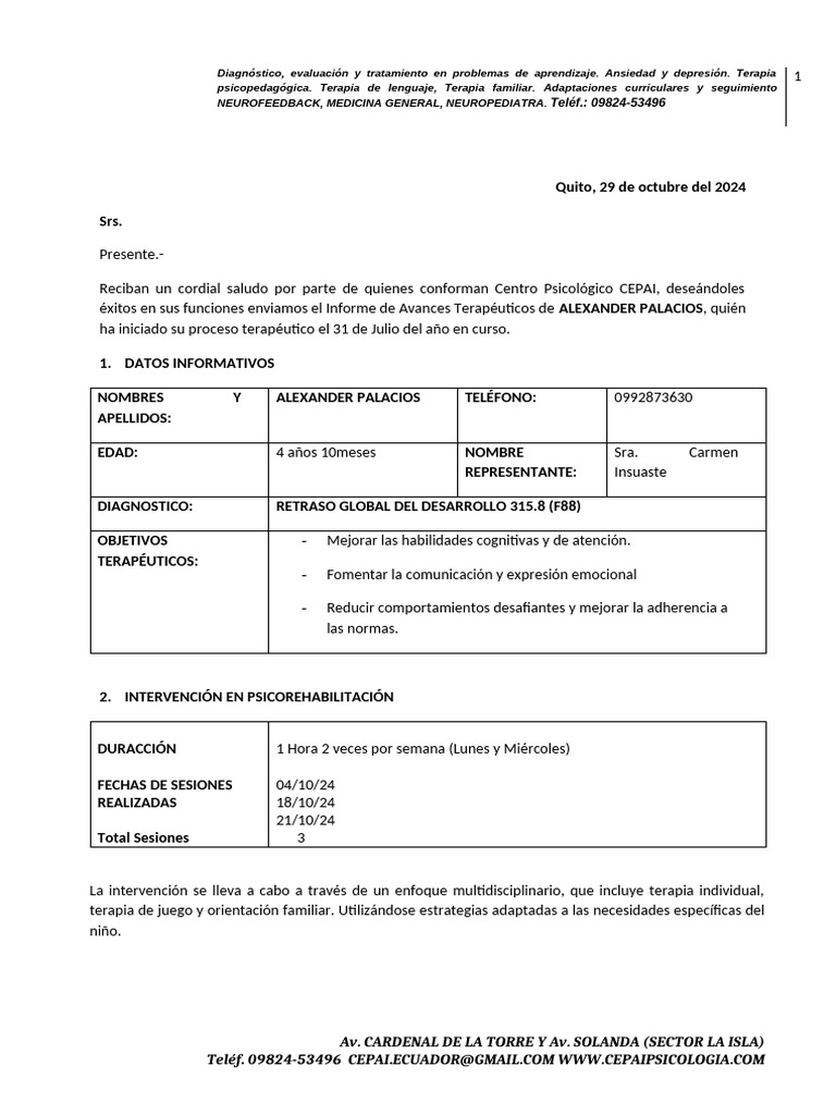 I.A. James Palacios | PDF | Terapia | Depresión (estado de ánimo)