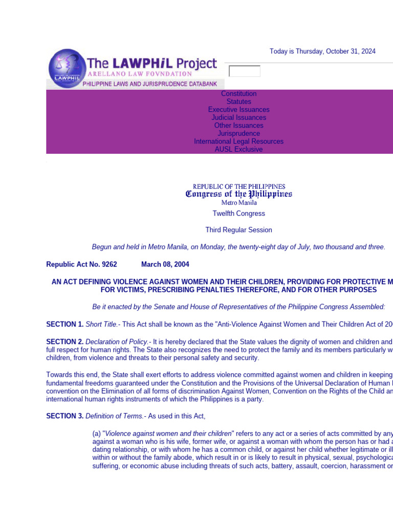 Anti-Violence Against Women Act Summary | PDF | Harassment | Lawsuit