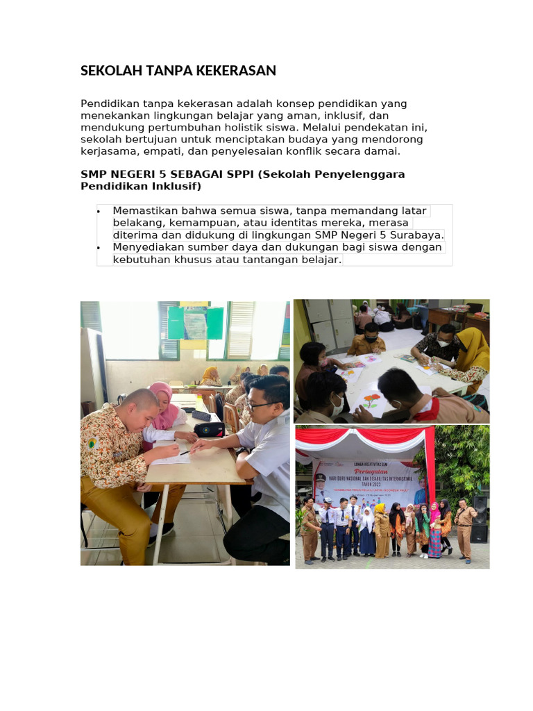 Sekolah Tanpa Kekerasan | PDF