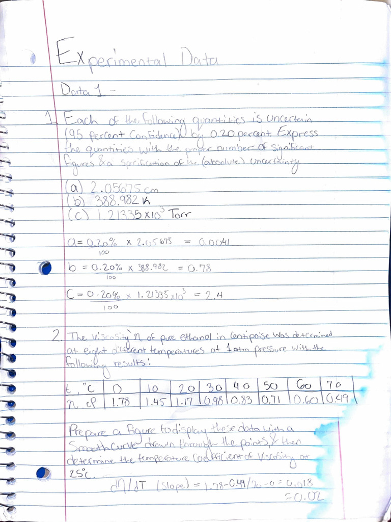 PreLab 1 Physical Chem | PDF