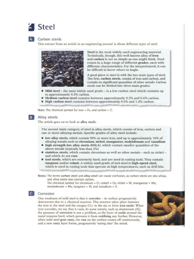 Steels (Reading Material) | PDF