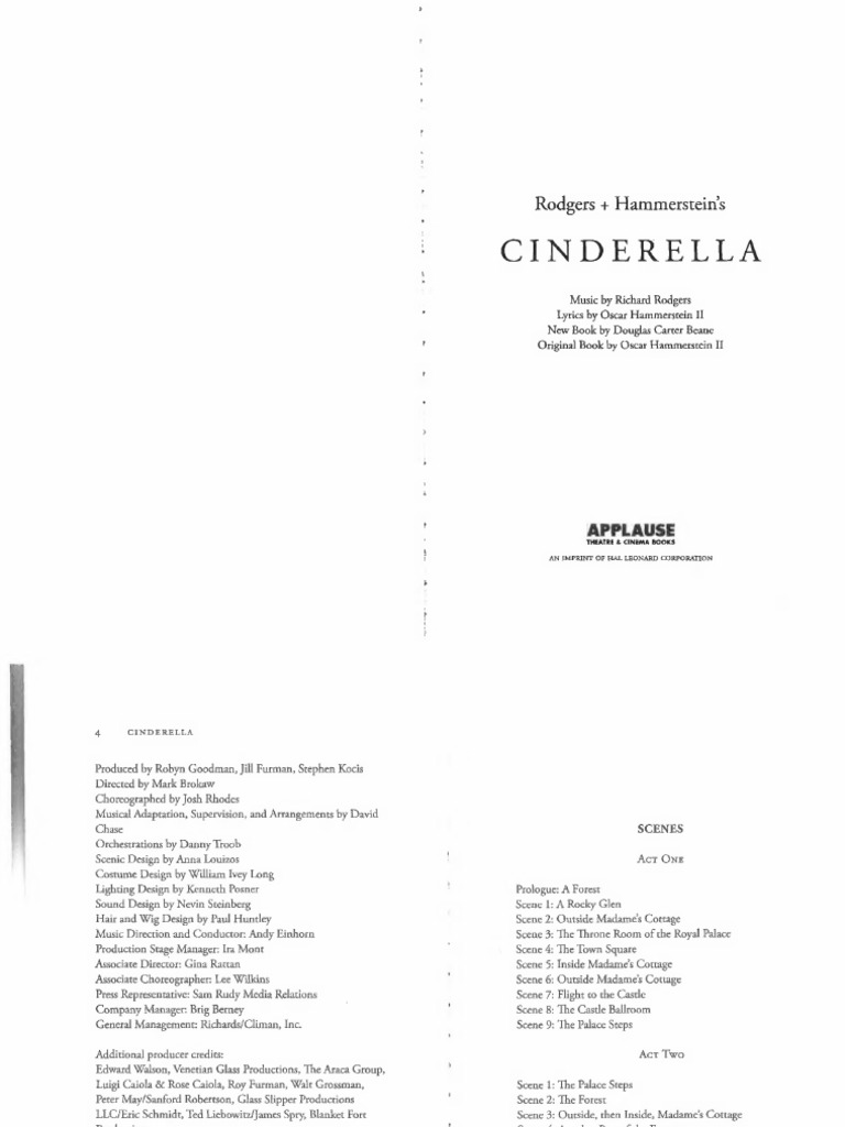 Rodgers & Hammerstein's Cinderella Script | PDF