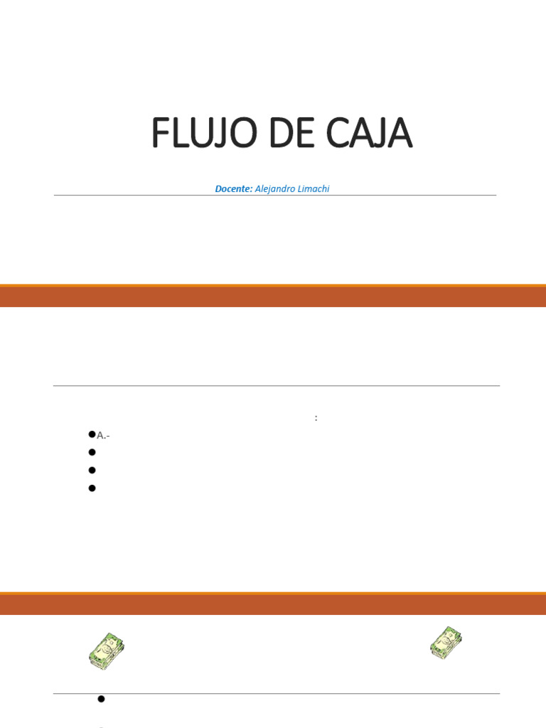 FLUJO de CAJA X (Alejandro Limachi) | PDF | Flujo de efectivo | Depreciación