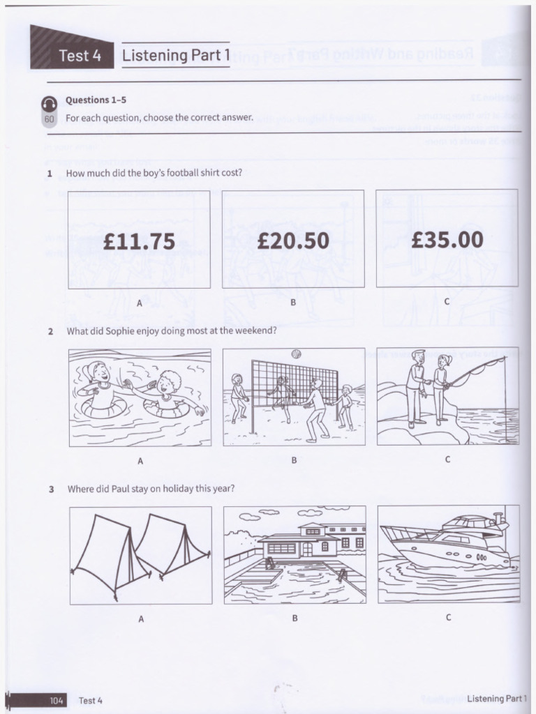 Ket for Schools Trainer Listening | PDF