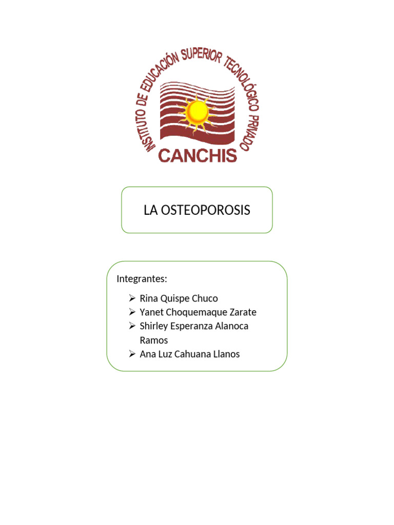 La Osteoporosis. CR | PDF | Osteoporosis | Hueso