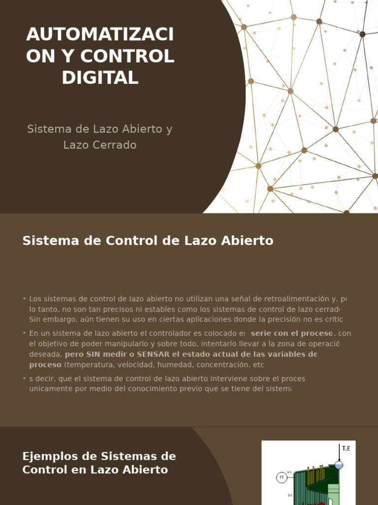 Sistemas de Control: Lazo Abierto y Cerrado | PDF | Sistema de control ...