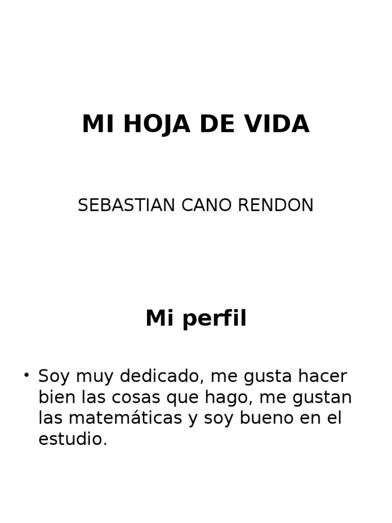 Mi Hoja de Vida | PDF | Estilo de vida