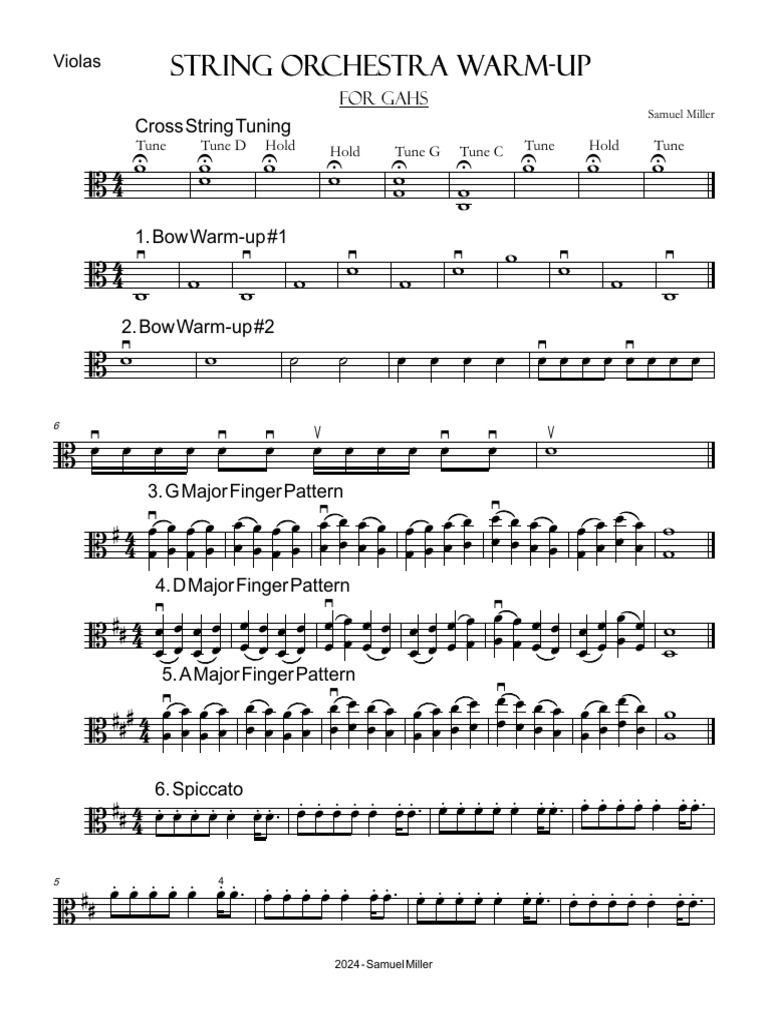 String Orchestra Warm-Up-Violas | PDF