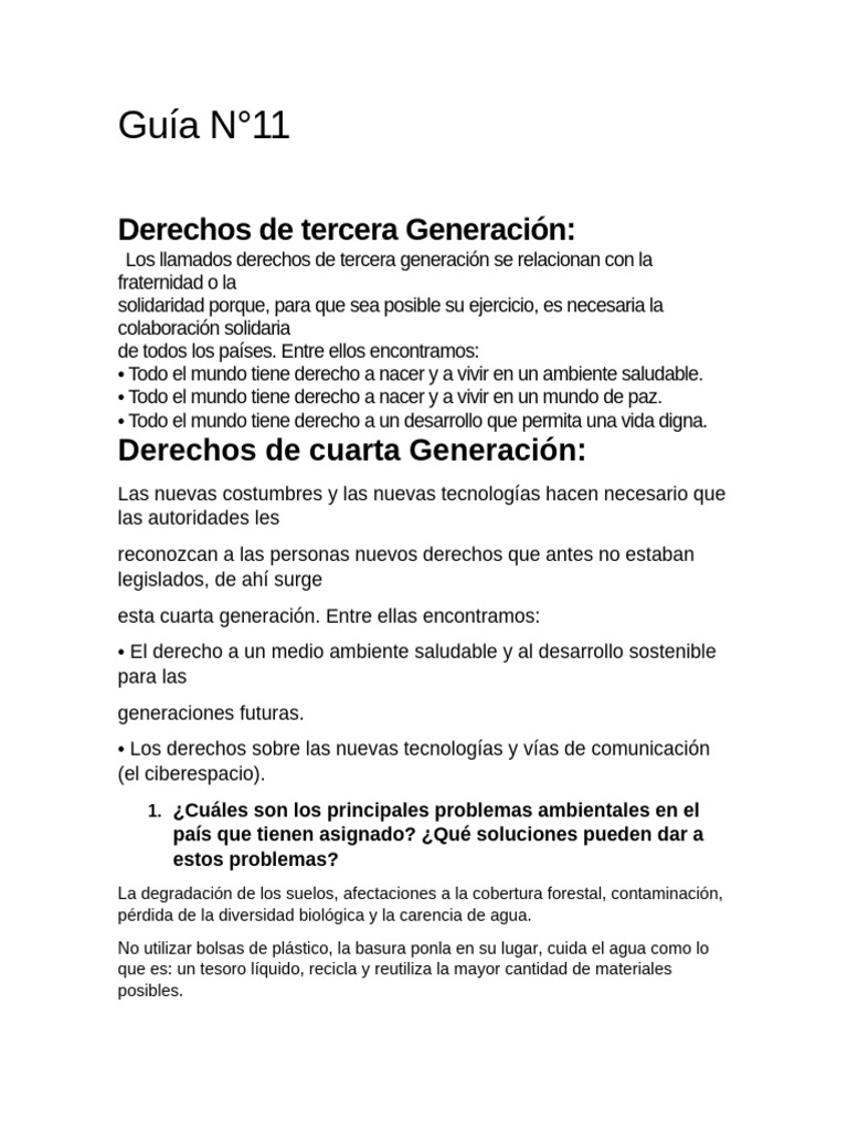 Guía N 11 Etica | PDF | Agua | Naturaleza