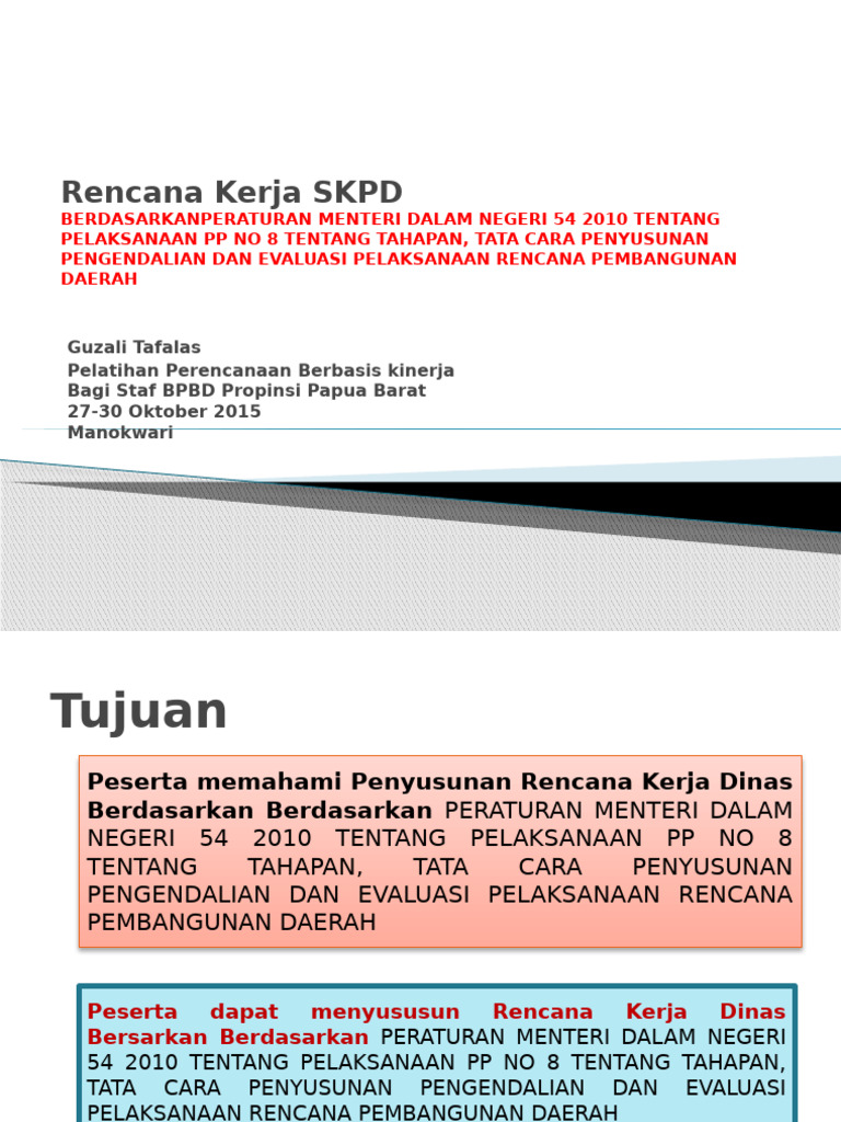 Rencana Kerja SKPD - Opd | PDF