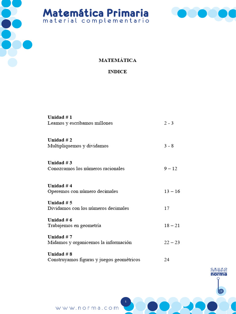 5to. Matemática | PDF
