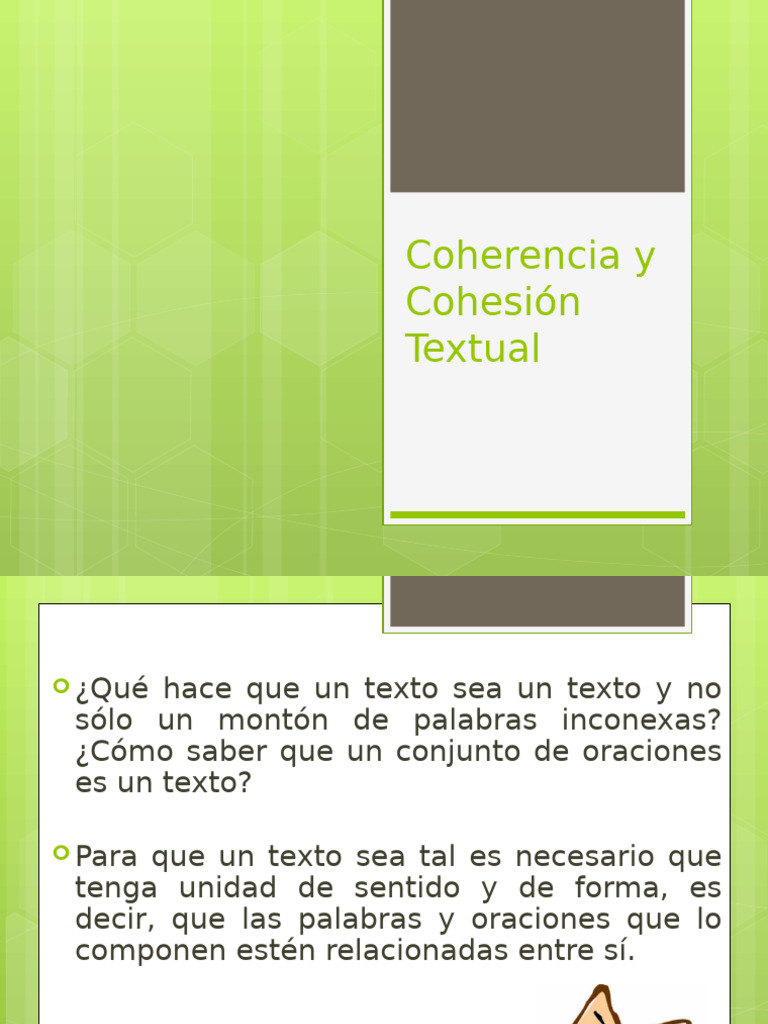 S10coherencia y Cohesion Textual | PDF | Artes del lenguaje y disciplina