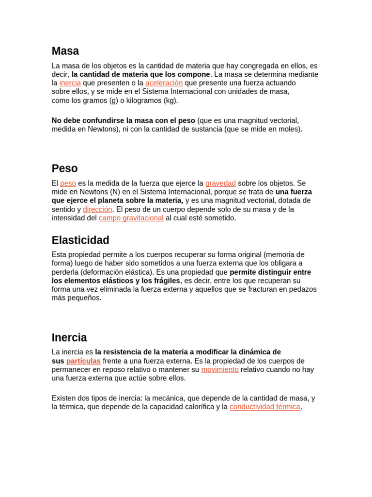 Masa (1) | PDF | Importar | Masa