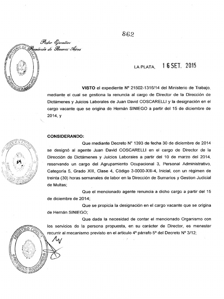 Decreto 862_2015 | PDF